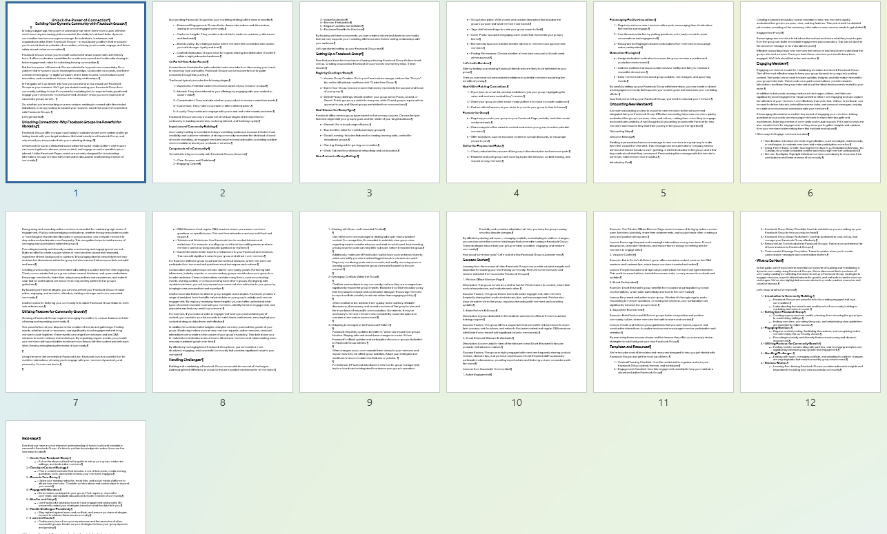 Facebook Groups Guide screenshot