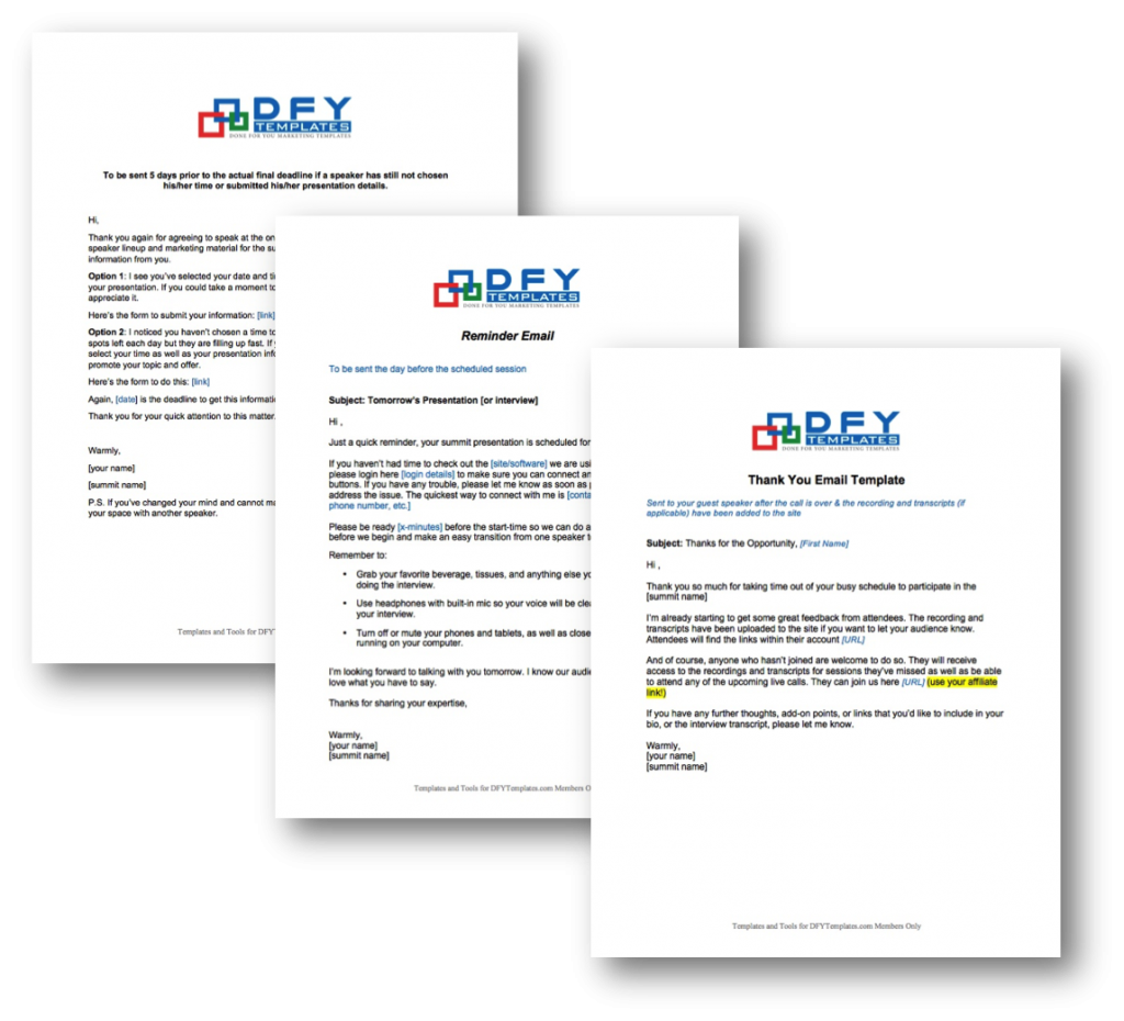 Online Summit Templates